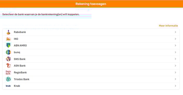 Hoe koppel ik een bankrekening?