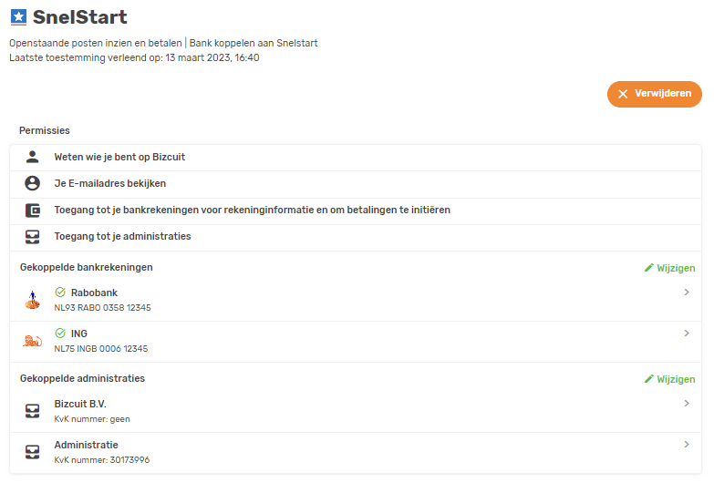 Ik ben een SnelStart gebruiker en wil Bizcuit gebruiken