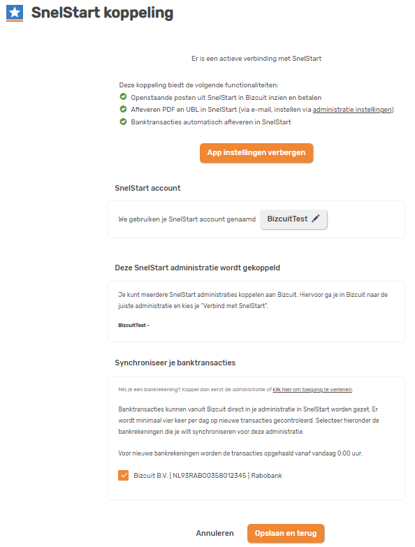 Ik ben een SnelStart gebruiker en wil Bizcuit gebruiken